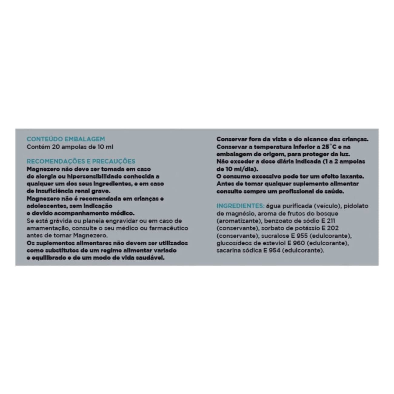 Magnezero Ampolas Bebíveis 20un.