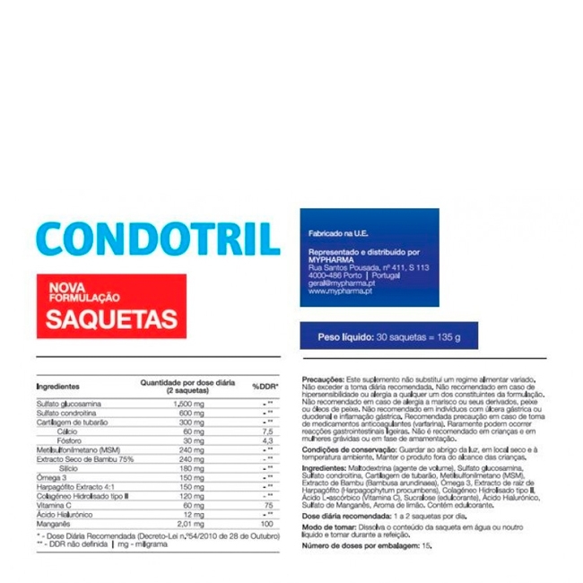 Condotril Saquetas 30unid.