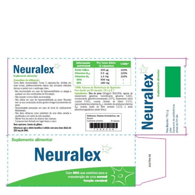Neuralex Suplemento Alimentar Cápsulas Moles 60unid.